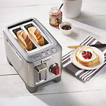 Wolf Gourmet 2-Slice Toaster with 1-Slice Toasting and Red Knob ...