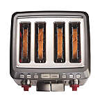 Wolf Gourmet 4-Slice Toaster with 1-Slice Toasting and Red Knobs ...
