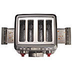 Wolf Gourmet 4-Slice Toaster with 1-Slice Toasting and Red Knobs ...
