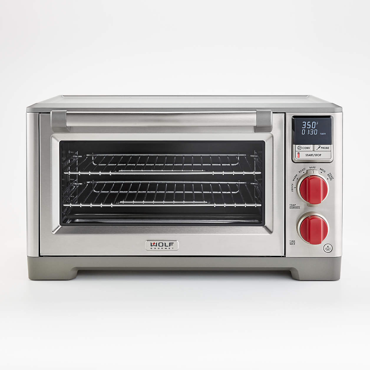 Wolf Gourmet Countertop Oven with Red Knobs + Reviews | Crate & Barrel ...