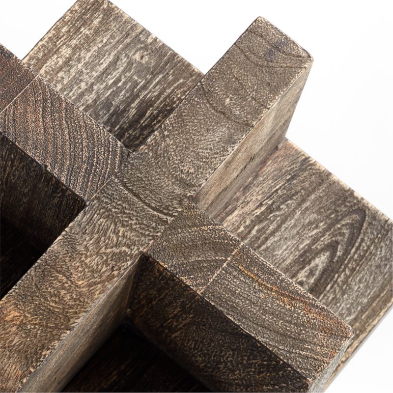 Black Wood Block Sculpture 6" + Reviews | Crate & Barrel