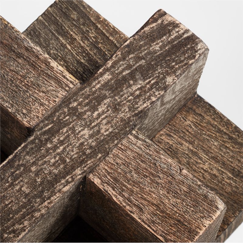 Black Wood Block Sculpture 6" + Reviews | Crate & Barrel