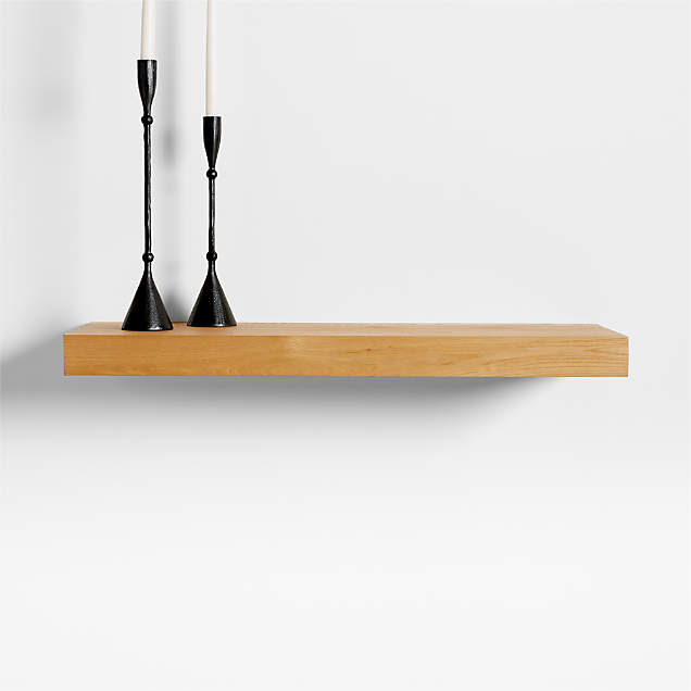 Gustav Marble Floating Shelf 34" | Crate & Barrel