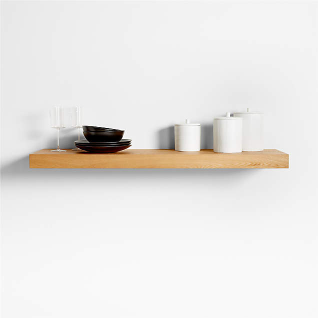Gustav Marble Floating Shelf 34" | Crate & Barrel