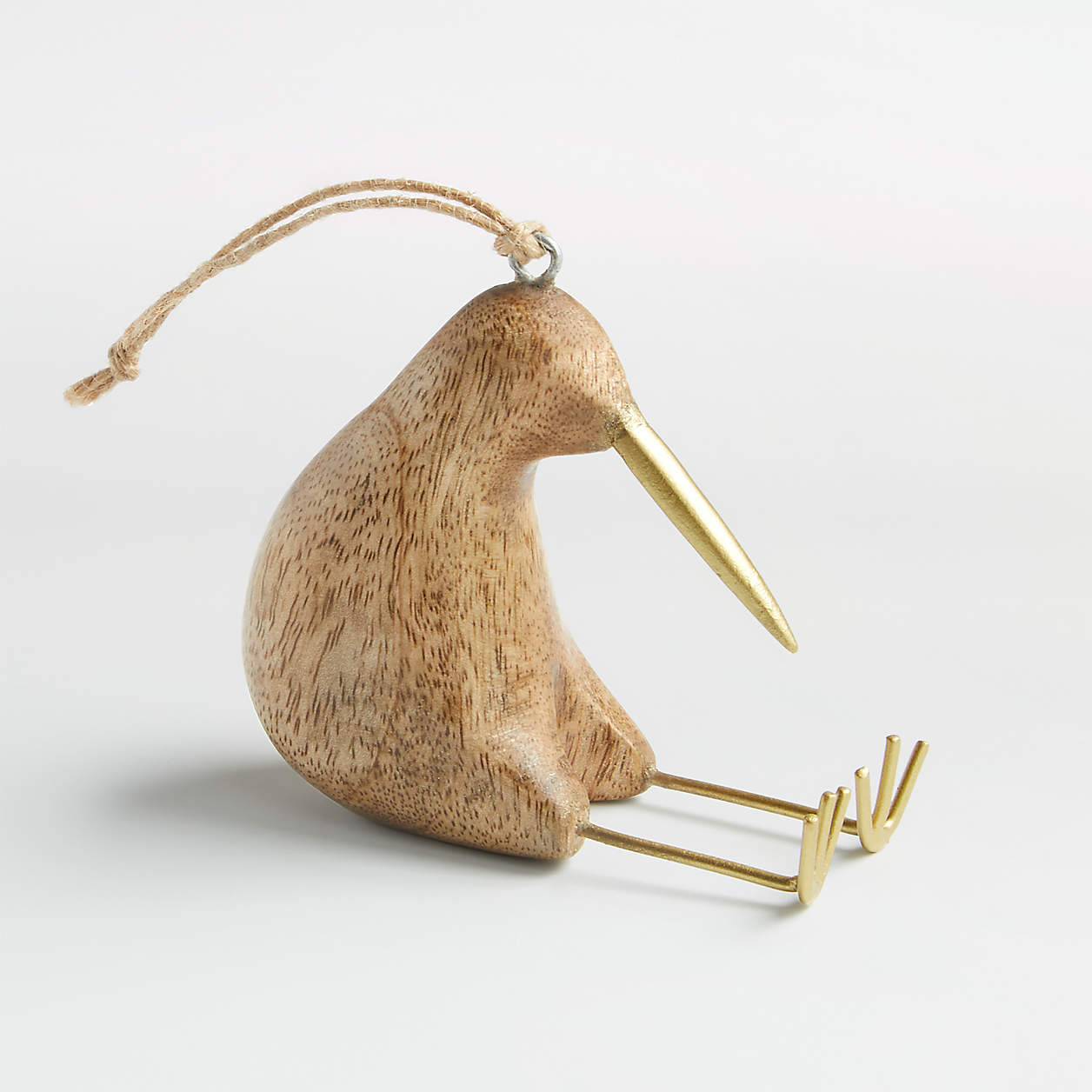 Wood Kiwi Bird Christmas Tree Ornament + Reviews | Crate & Barrel