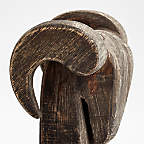 White Wood Ram Sculpture 9.5" | Crate & Barrel