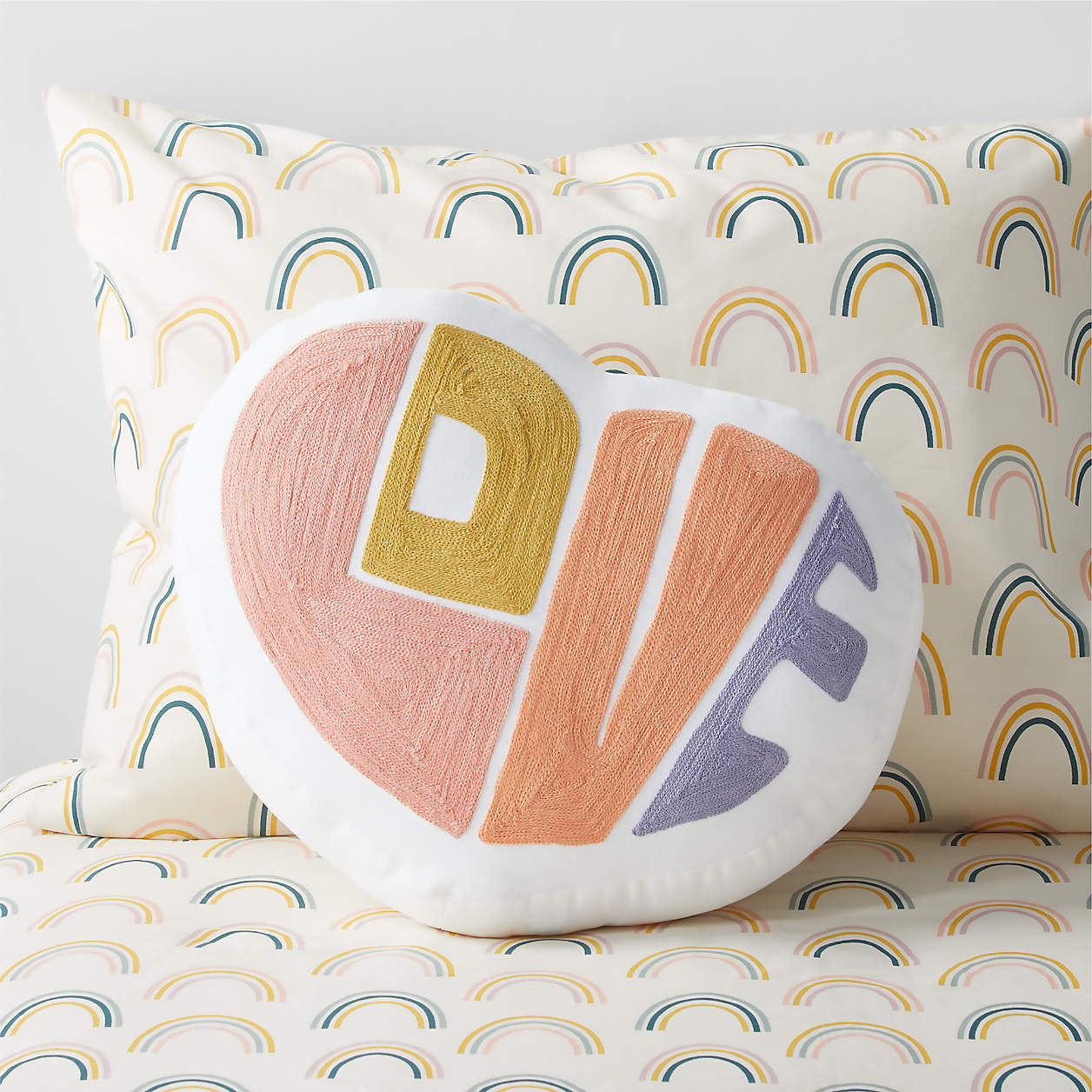 Woodstock Kids Heart-Shaped Throw Pillow + Reviews | Crate & Kids
