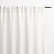 Crisp White Wool Sheer Window Curtain Panel 52"x120" | Crate & Barrel ...