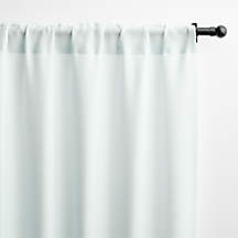 Pale Blue Wool Sheer Window Curtain Panel 52"x120" | Crate & Barrel