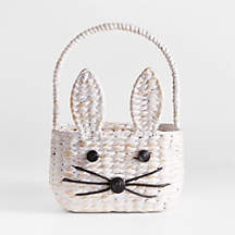 White Woven Bunny Kids Easter Basket | Crate & Kids