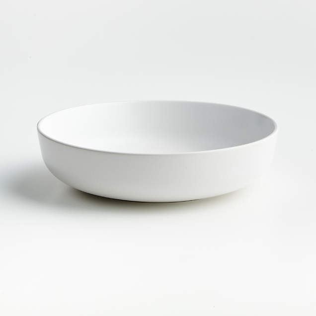 Tour White Porcelain Low Bowl + Reviews | Crate & Barrel Canada
