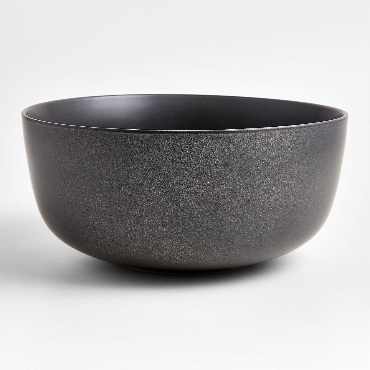 Wren Dark Grey Matte Stoneware Serving Bowl + Reviews | Crate & Barrel