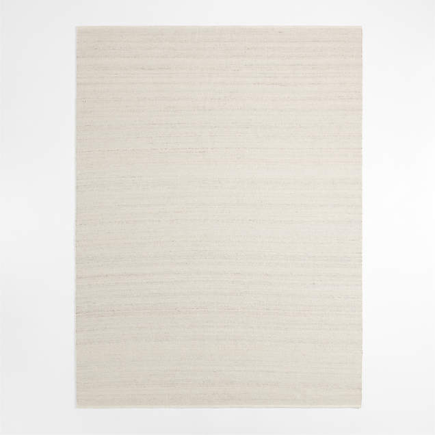 Wyoming Performance Cream White Rug Swatch 12"x18" | Crate & Barrel
