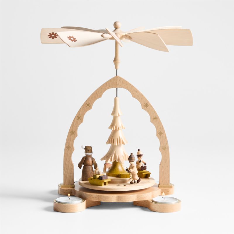 Christmas Forest Handmade German Tealight Candle Holder | Crate & Barrel