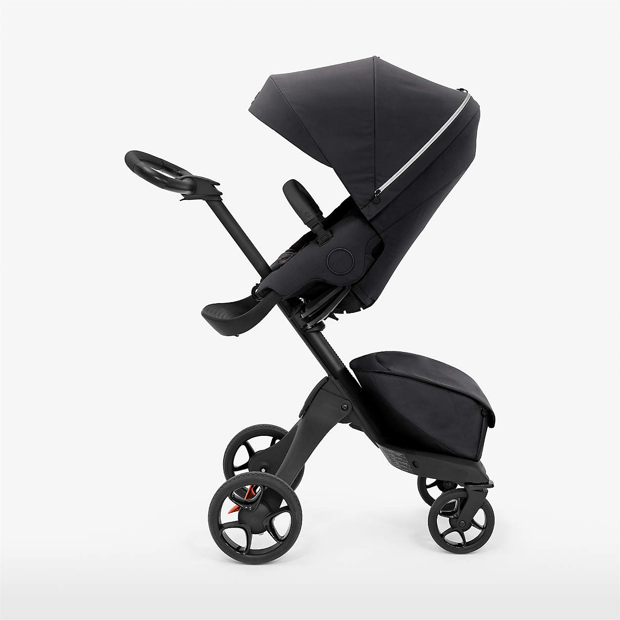 Stokke Xplory X Baby Black Reclining Swivel Wheel Stroller + Reviews ...