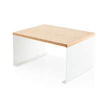 Yamazaki Tosca Large White Wood-Top Stackable Kitchen Rack + Reviews ...