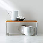 Yamazaki Tosca Small White Wood-Top Stackable Kitchen Rack + Reviews ...