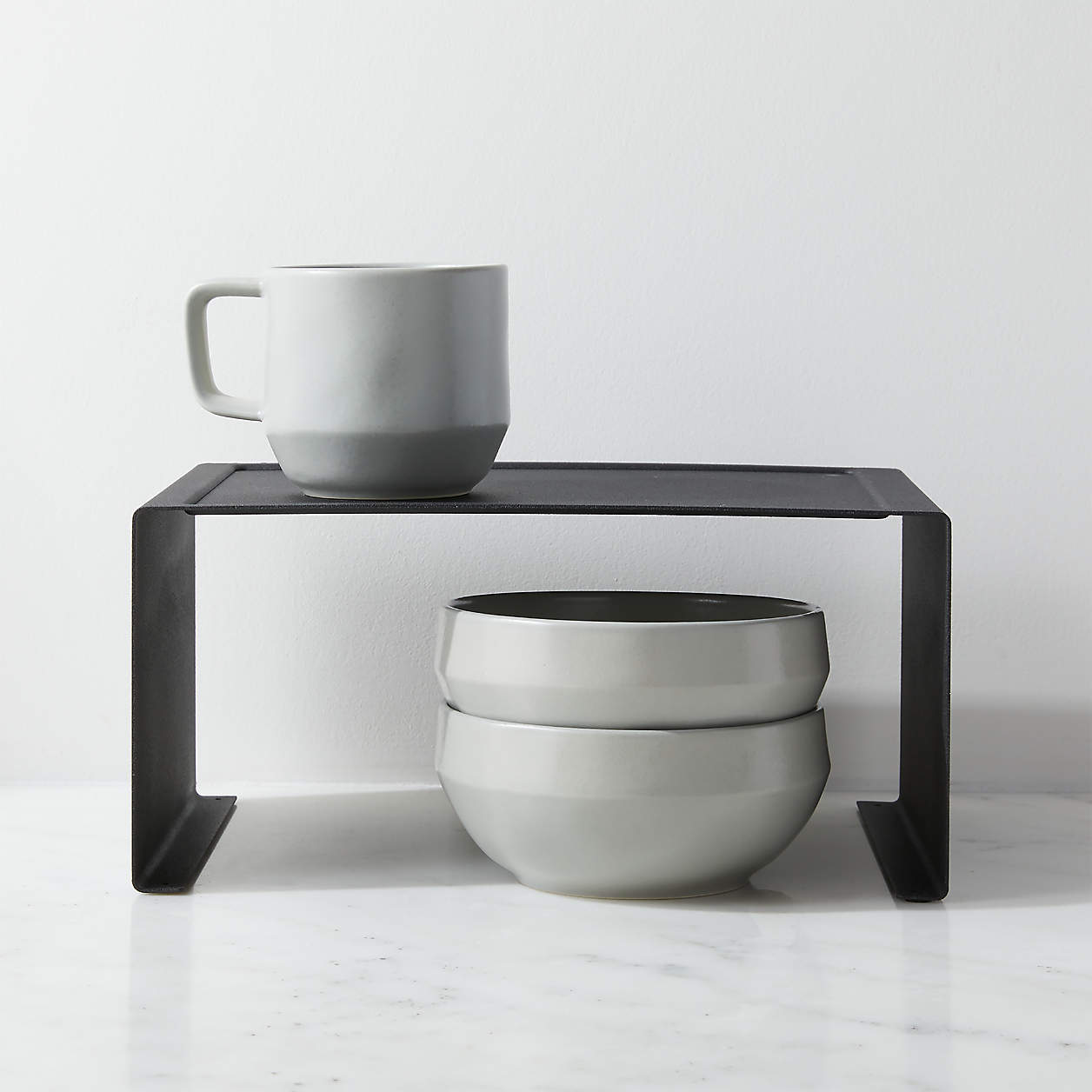 Yamazaki Tower Large Black Kitchen Steel Rack + Reviews | Crate & Barrel