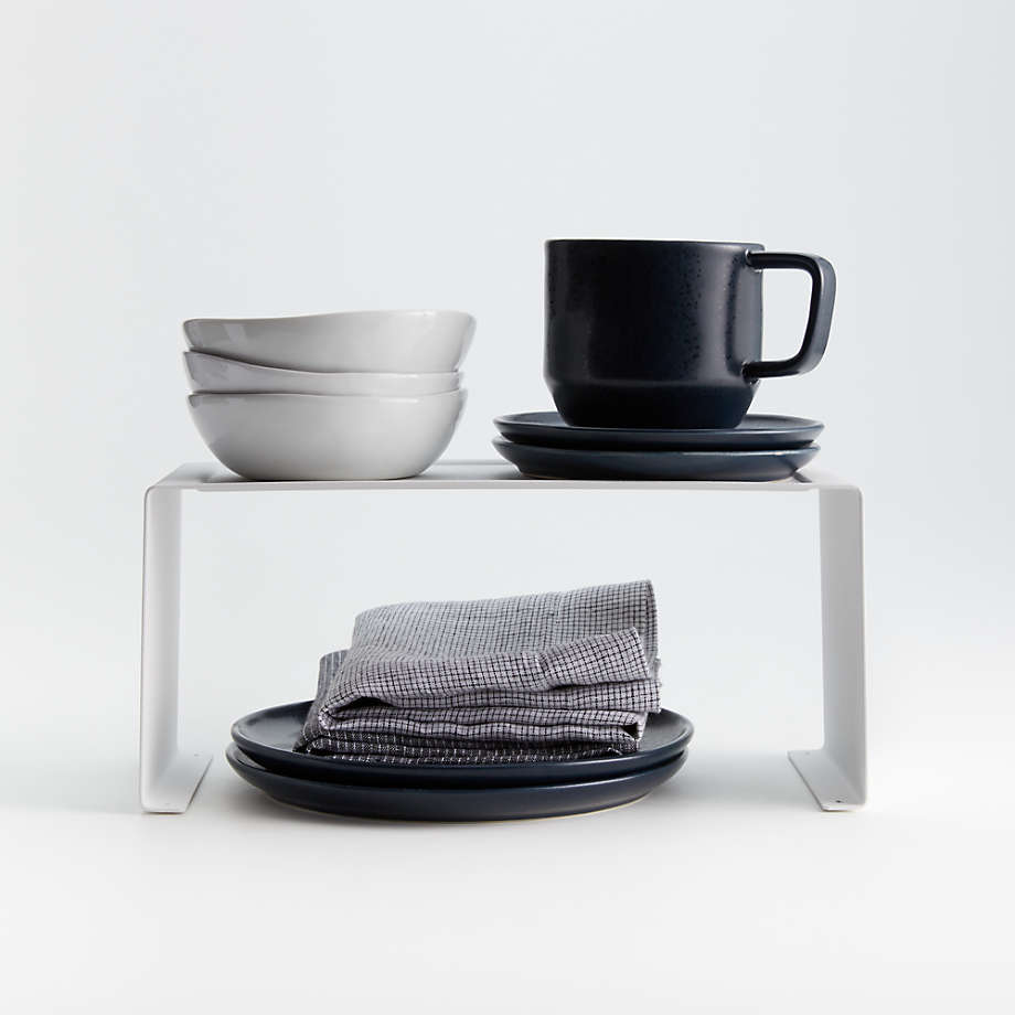 Yamazaki Tower Small White Kitchen Steel Rack + Reviews | Crate & Barrel