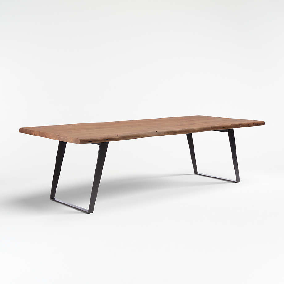 Yukon 102" Warm Acacia Live Edge Solid Wood Dining Table + Reviews ...