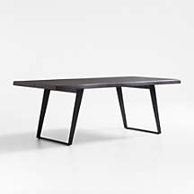 Yukon 80" Black-Brown Live Edge Wood Dining Table + Reviews | Crate ...