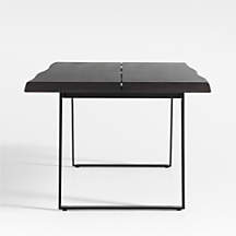 Yukon 80" Black-Brown Live Edge Wood Dining Table + Reviews | Crate ...