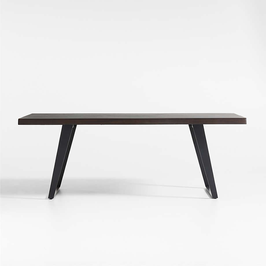 Yukon 80" Black-Brown Live Edge Wood Dining Table + Reviews | Crate ...
