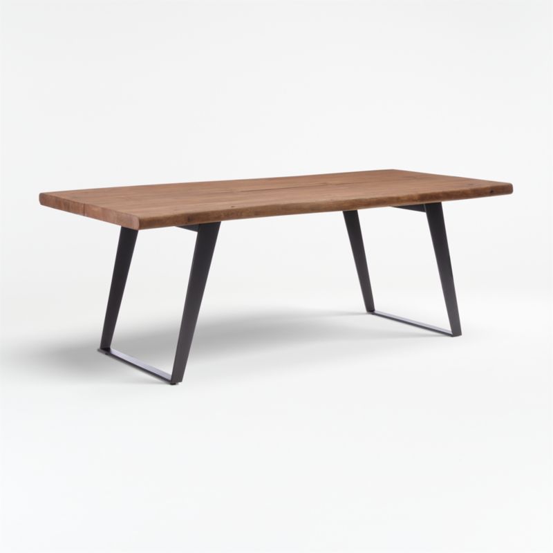 Yukon 80" Warm Acacia Live Edge Solid Wood Dining Table + Reviews ...