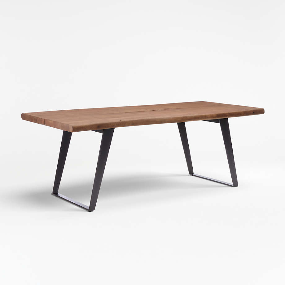 Yukon 80" Warm Acacia Live Edge Solid Wood Dining Table + Reviews ...