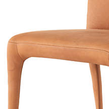 Zanni Camel Leather Dining Chair + Reviews | Crate & Barrel