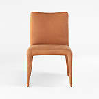 Zanni Camel Leather Dining Chair + Reviews | Crate & Barrel