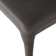 Zanni Graphite Leather Dining Chair + Reviews | Crate & Barrel