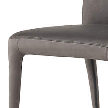Zanni Graphite Leather Dining Chair + Reviews | Crate & Barrel