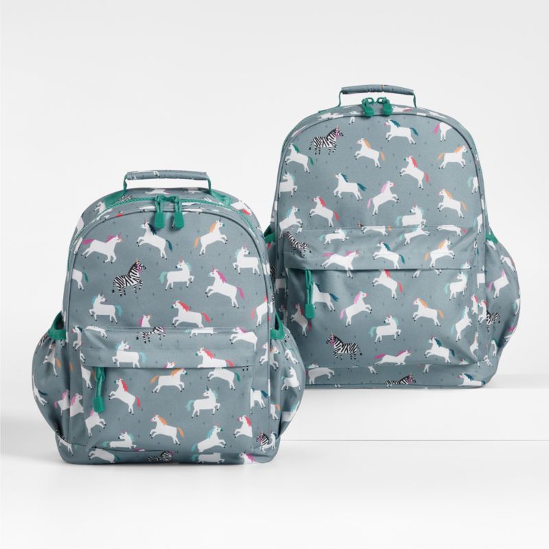 Medium Kids Zebra Unicorn Personalized Backpack for School | Crate & Kids