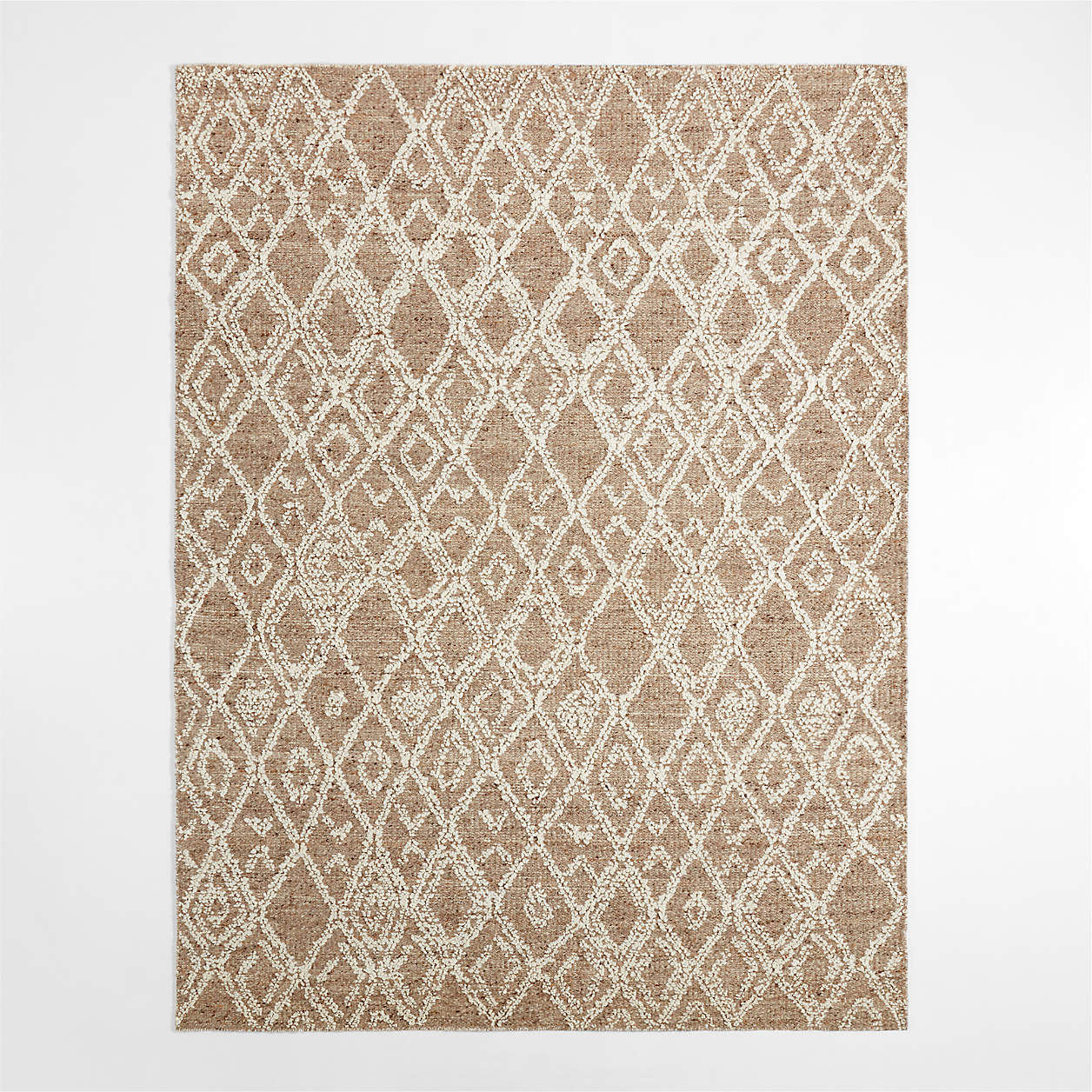 Zermatt Wool Handwoven Brown Area Rug 10'x14' | Crate & Barrel