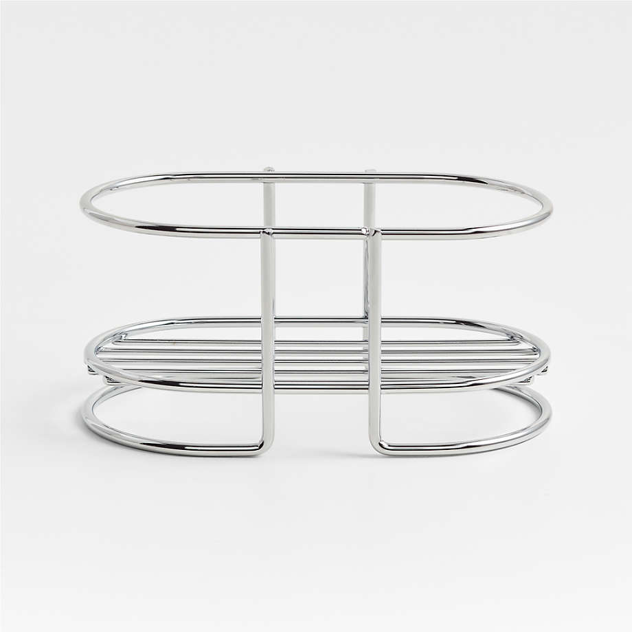 Stainless Steel 2-Slot Caddy | Crate & Barrel