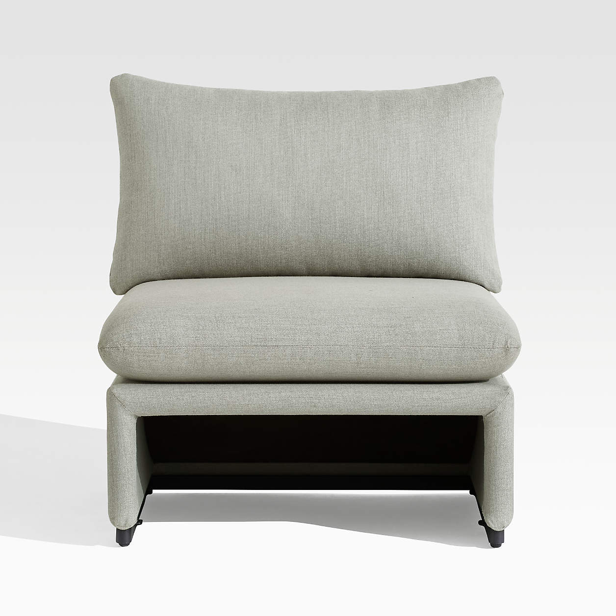 Zuma Outdoor Upholstered Armless Lounge Chair + Reviews | Crate & Barrel