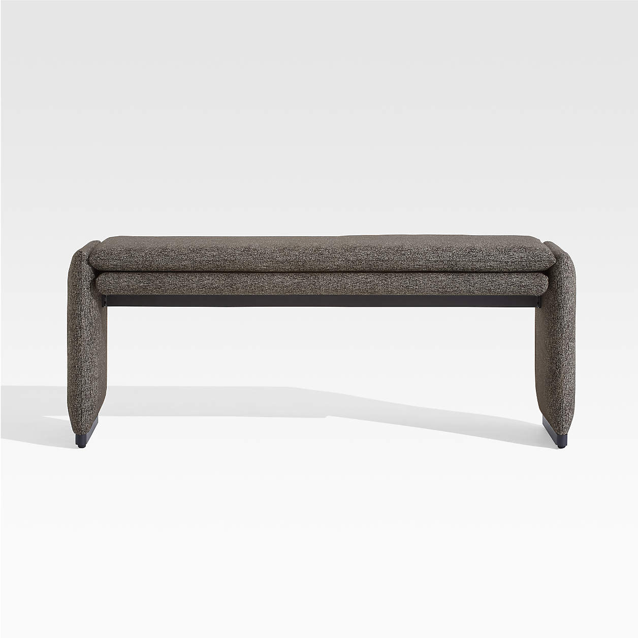 Zuma Upholstered Outdoor Patio Bench + Reviews | Crate & Barrel