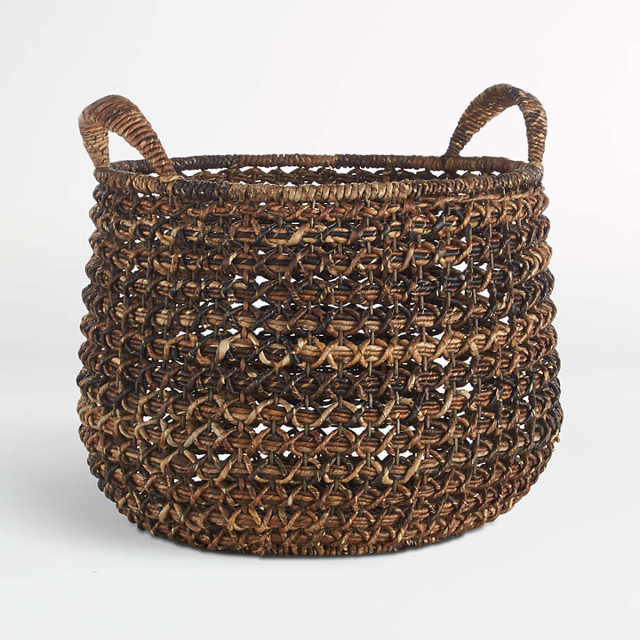 Zuzu Round Handwoven Basket + Reviews | Crate and Barrel