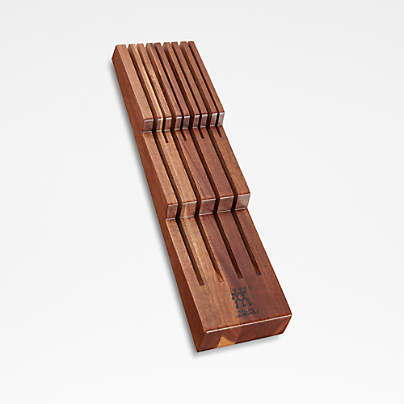 Crate & Barrel 7-Slot In-Drawer Knife Block + Reviews | Crate & Barrel