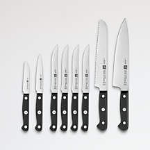 ZWILLING Gourmet 9-Piece Standing Standard Knife Set | Crate & Barrel