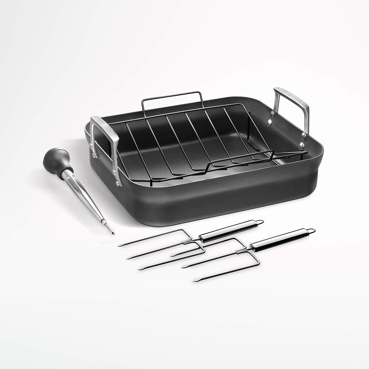 Zwilling Motion 17"x14" Hard-Anodized Aluminum Roasting Pan + Reviews ...