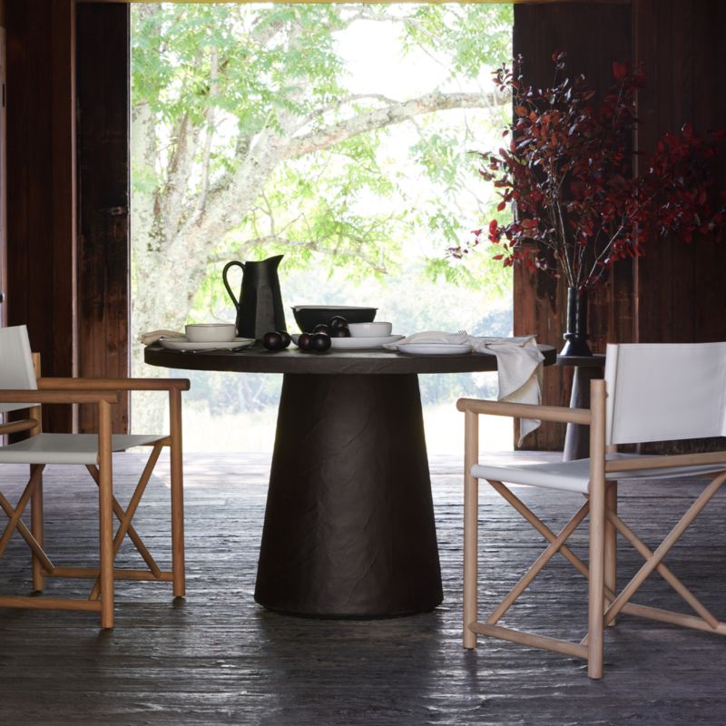 Willy 48" Charcoal Brown Pedestal Dining Table by Leanne Ford + Reviews ...