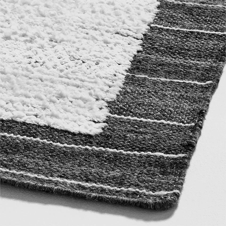 Valence Wool Border Heather Grey Area Rug 10'x14' + Reviews | Crate ... Valence Wool Border Heather Grey Area Rug 10'x14' + Reviews | Crate ...