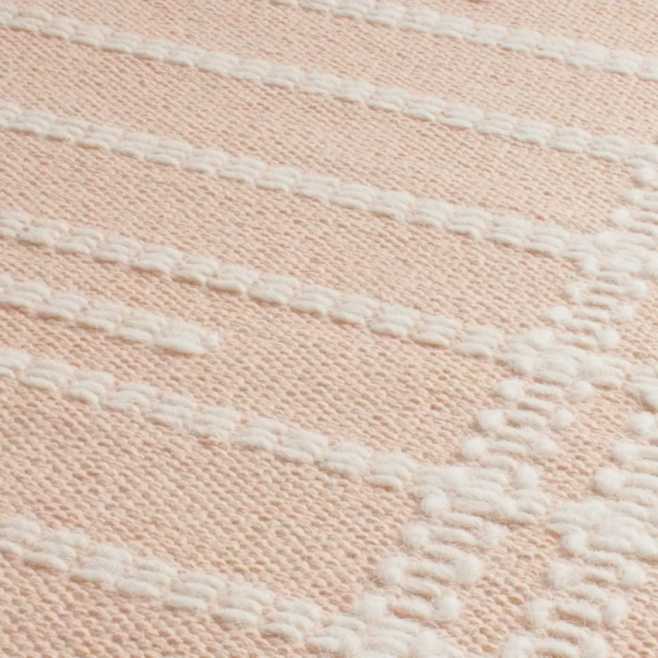 Alternating Lines Striped Wool Light Pink Kids Area Rug 5x8 + Reviews ...