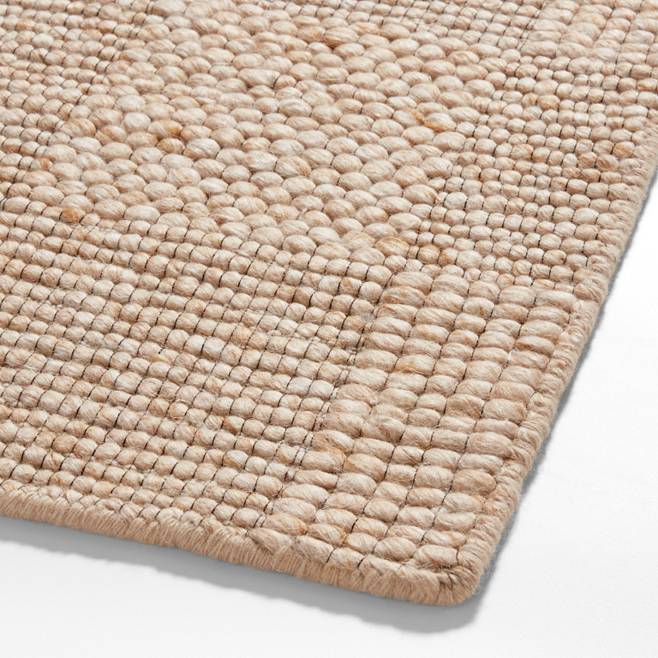 Chunky Squares Wool and Viscose Beige Kids Area Rug 8x10 | Crate & Kids ...