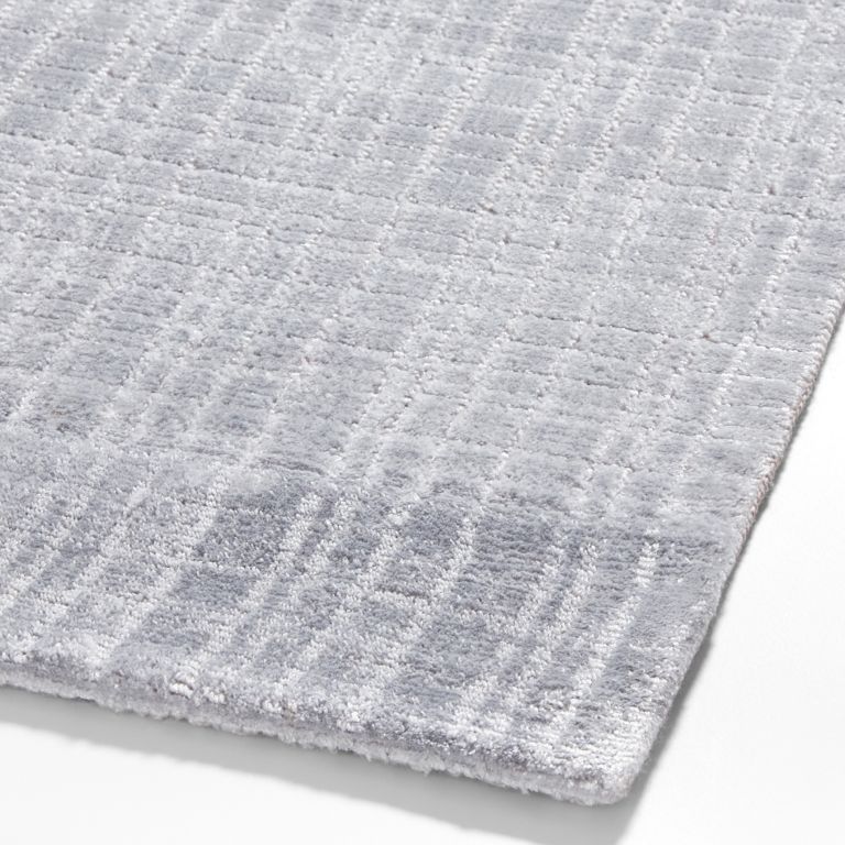 Viscose Grid Light Grey Kids Area Rug 8'x10' + Reviews | Crate & Kids ...