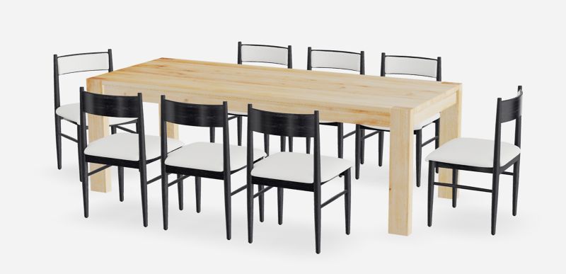 Terra 90" Natural White Oak Solid Wood Dining Table | Crate & Barrel