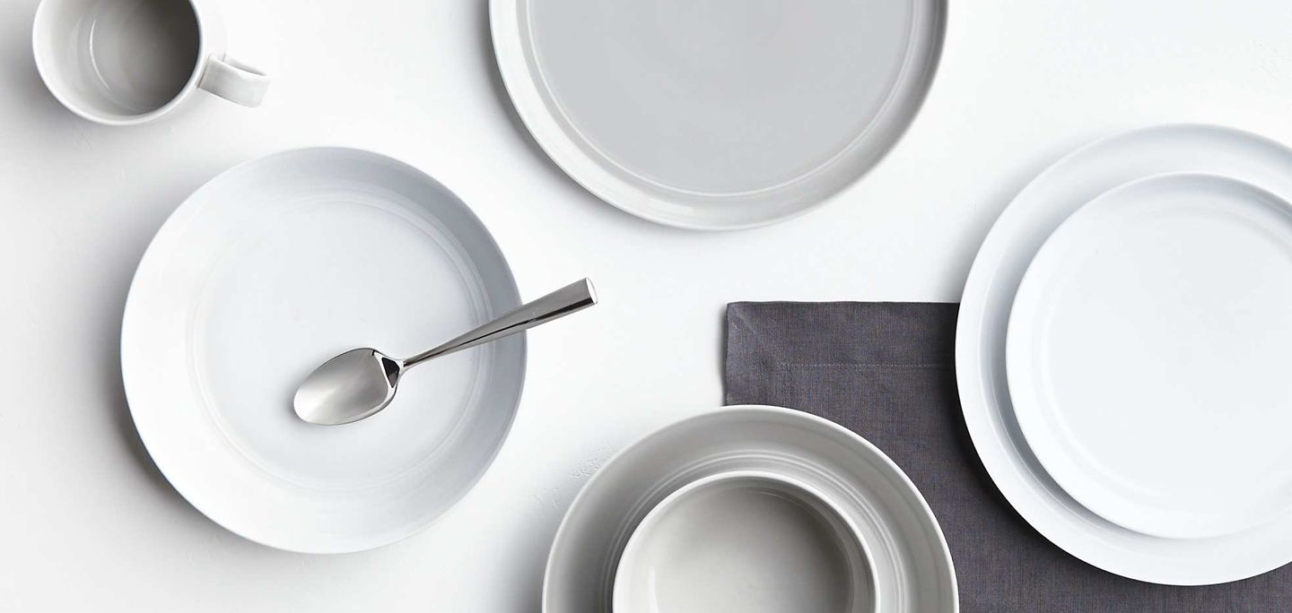 Hue Contemporary Porcelain Dinnerware | Crate & Barrel Canada