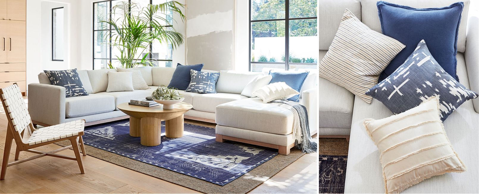 Gather Natural Living Room | Crate & Barrel